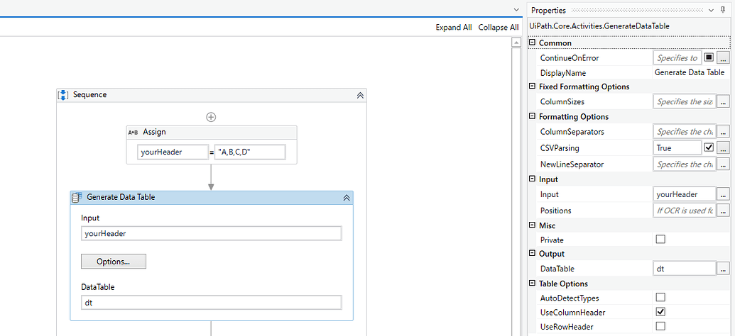 Is there any efficient way to set column names(with build datatable ...