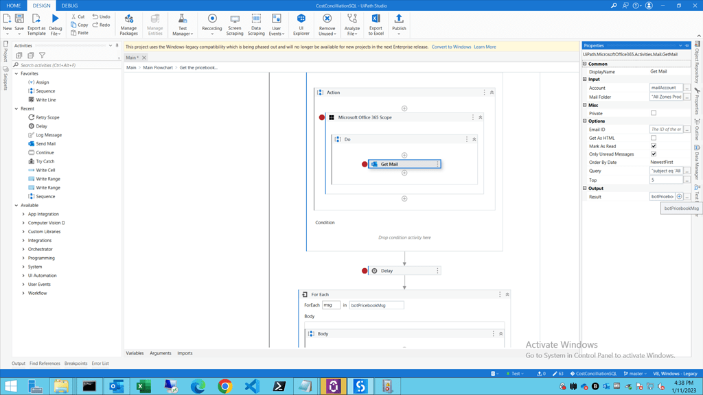 Office 365 Mail message subject - Activities - UiPath Community Forum