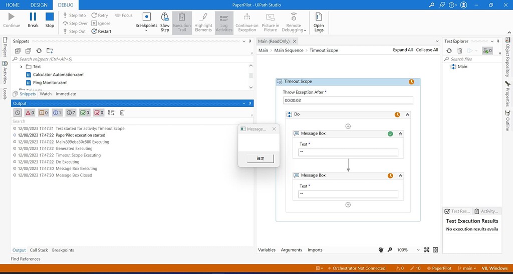 Timeout Scope seems not working! (Still Unsolved) - Studio - UiPath ... Timeout Scope seems not working! (Still Unsolved) - Studio - UiPath ...