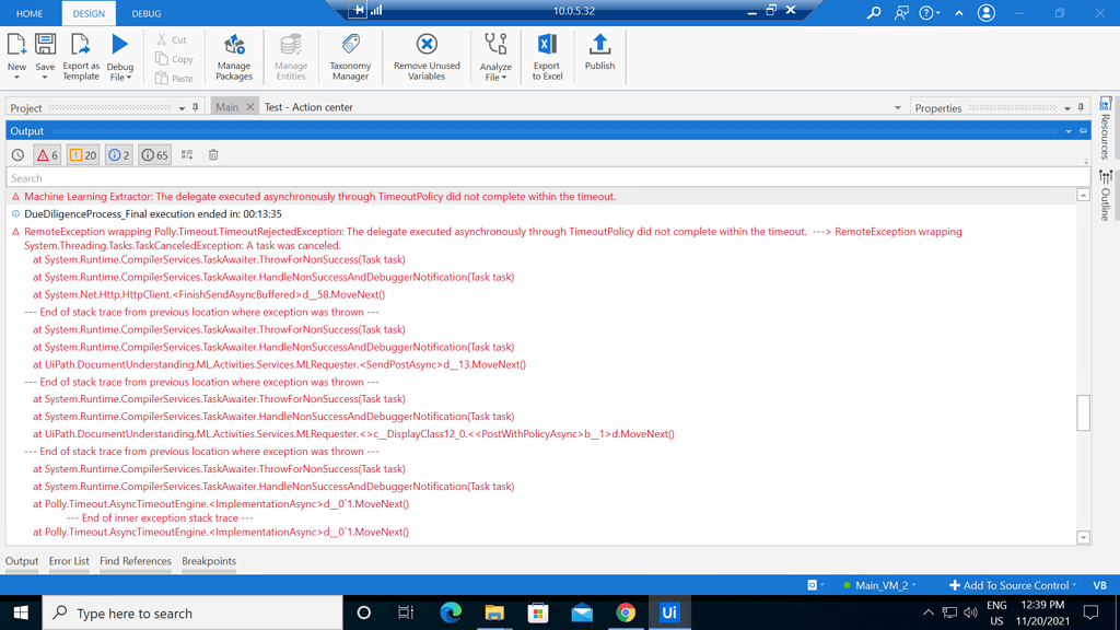 Machine Learning Extractor Timeout Policy Error Activities Uipath Community Forum