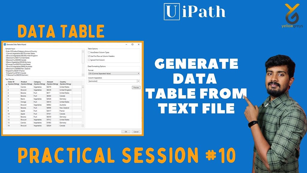 How to Generate Data Table From Text File Practical Demo - Video Tutorials - UiPath Community Forum