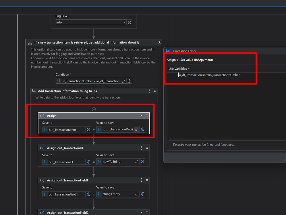 How to use Retry Current Transaction if input data is DataTable ...