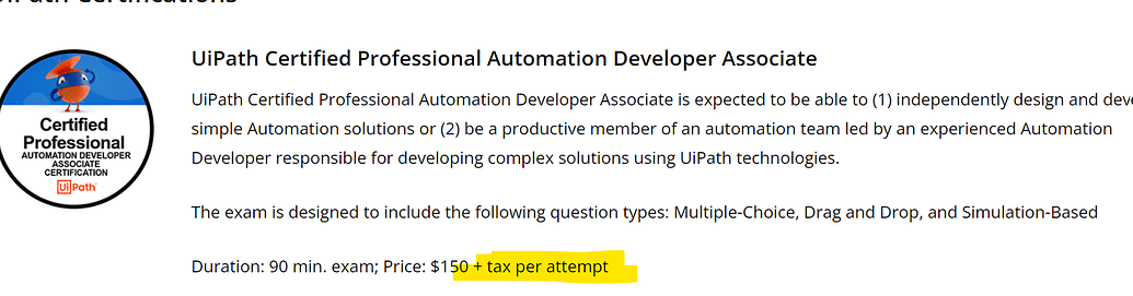 UiPath Certified Professional Automation Developer Associate retake ...