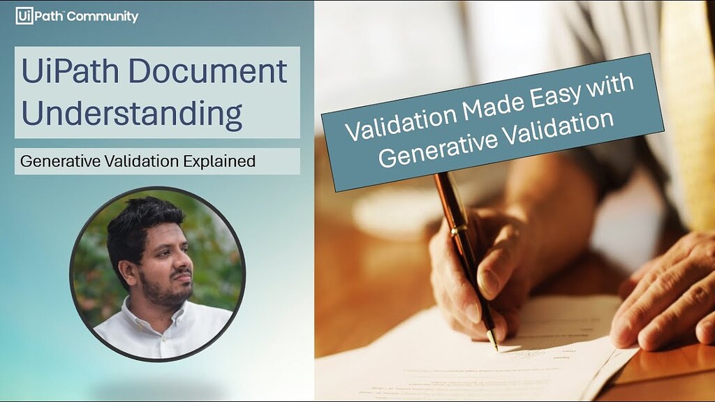 UiPath Document Understanding - Generative Validation Explained | 2023.12 Release - Other ...