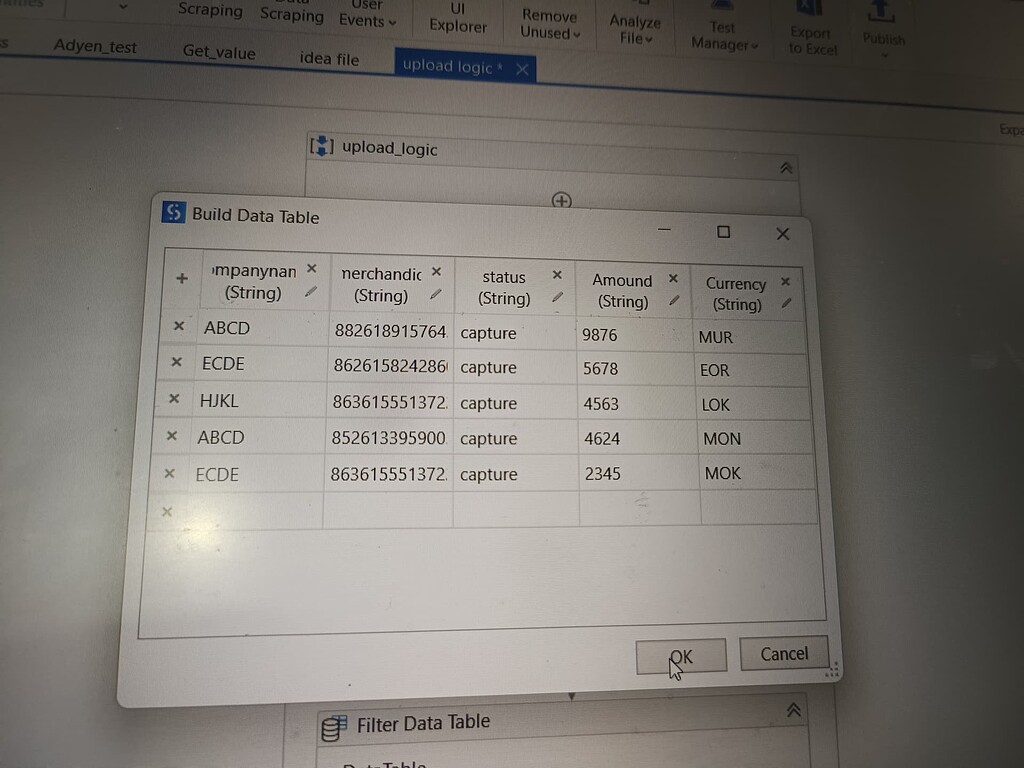 FILTER AND REMOVE DATA TABLE REGARDING Activities UiPath Community