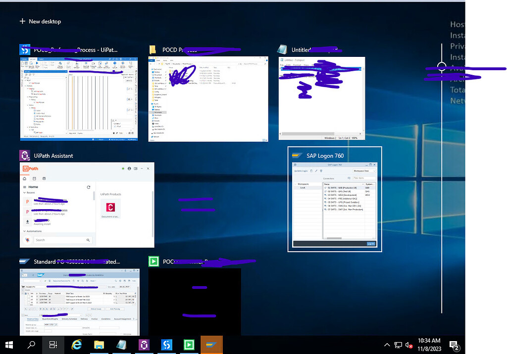 When Running the bot went into task view automatically - Studio ...