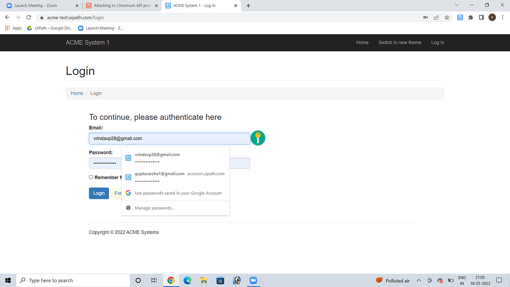 Attaching to Chromium API protocol failed. To use Chromium API on this ...