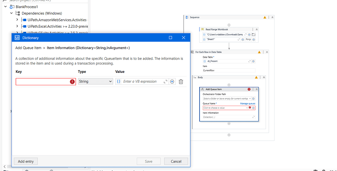 How to add each DataRow of a Datatable to Queue as separate Transaction Items? - Orchestrator ...