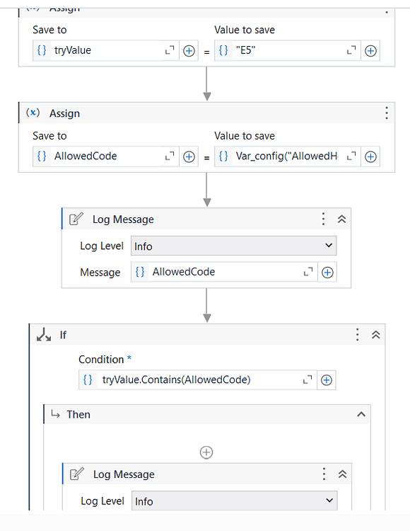 Comparison between String and Dictionary's Key Value - Studio - UiPath ...