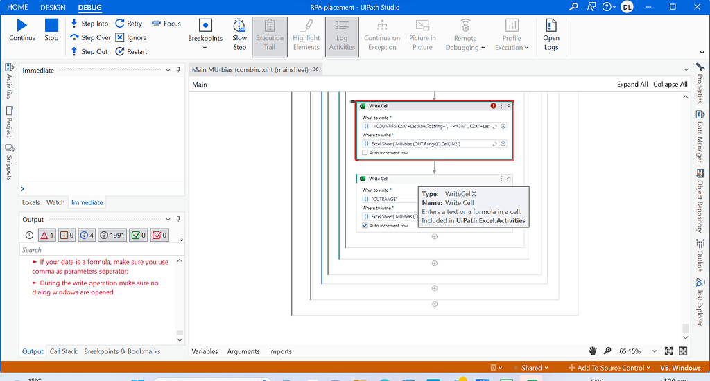 Write cell issue if no data - Studio - UiPath Community Forum