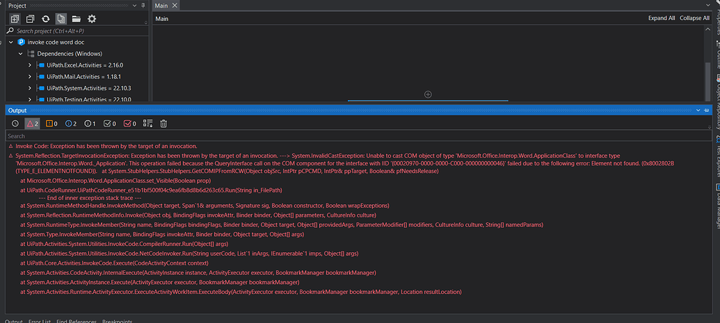 Invoke Code Throw Error Activities UiPath Community Forum
