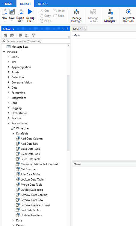 Can T Find Activity For Each Row In Datatable Activities Uipath Community Forum