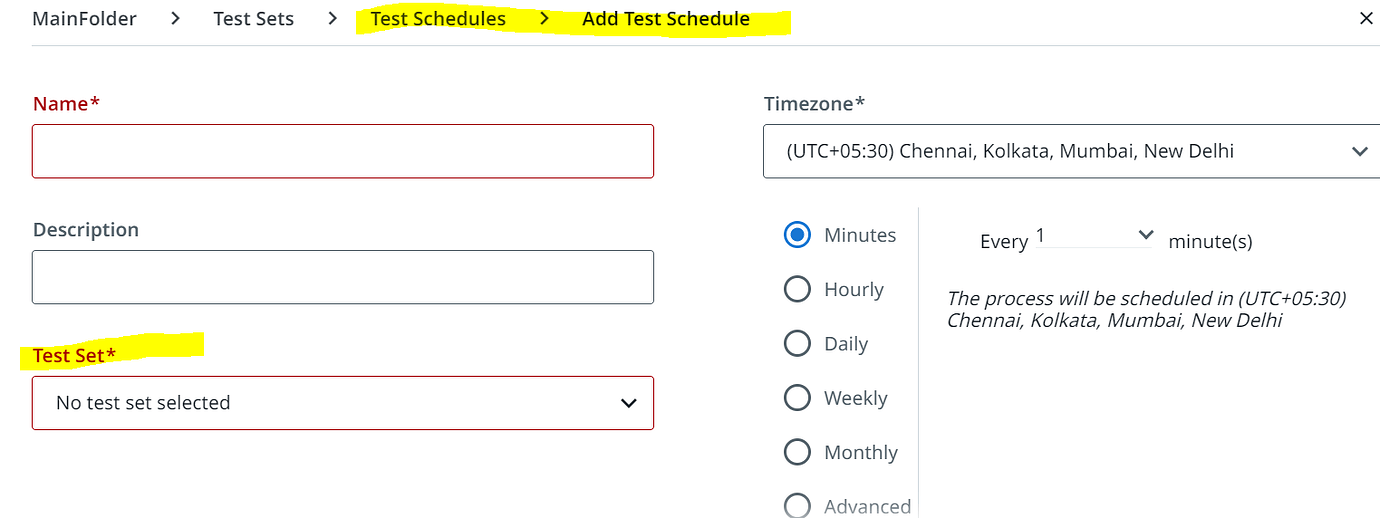 Need help in scheduling the test case - Test Cloud - UiPath Community Forum