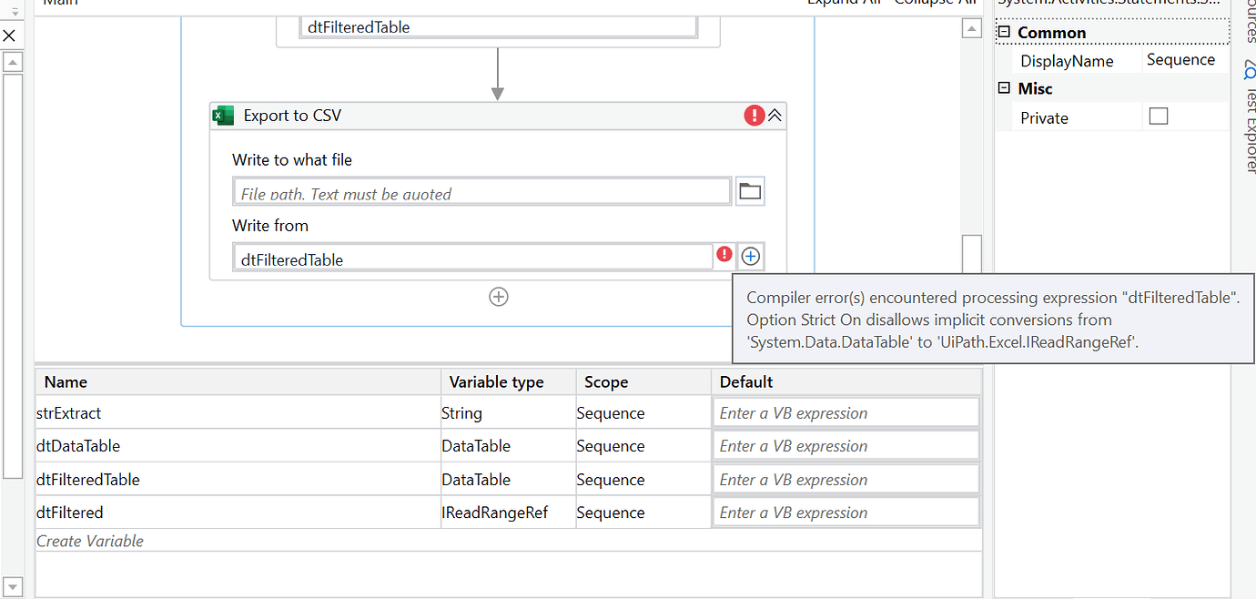 Exporting datatable to CSV - Studio - UiPath Community Forum