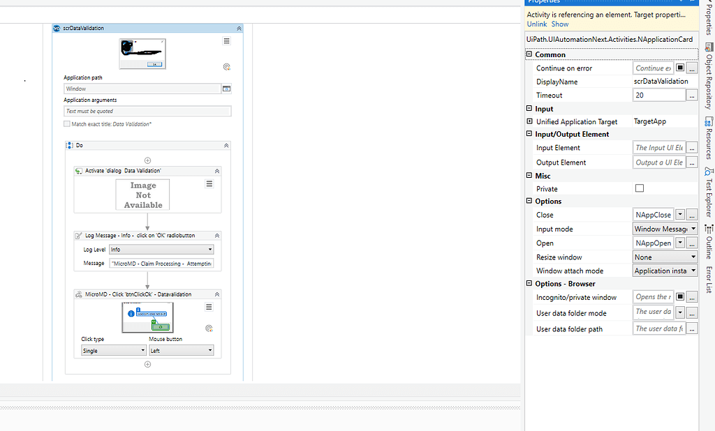 Studio - Modern design - Cannot bring the target application in the ...