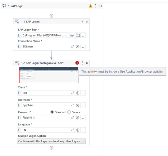 How to fix this SAP login error? - Activities - UiPath Community Forum