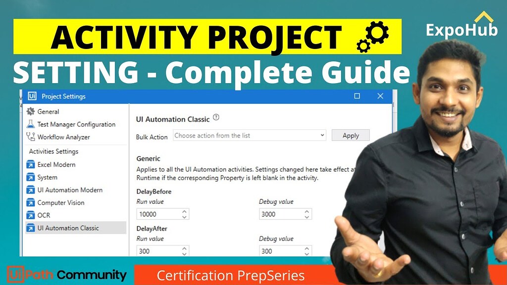 How Activity Project Settings Effects Your Project - Video Tutorials ...