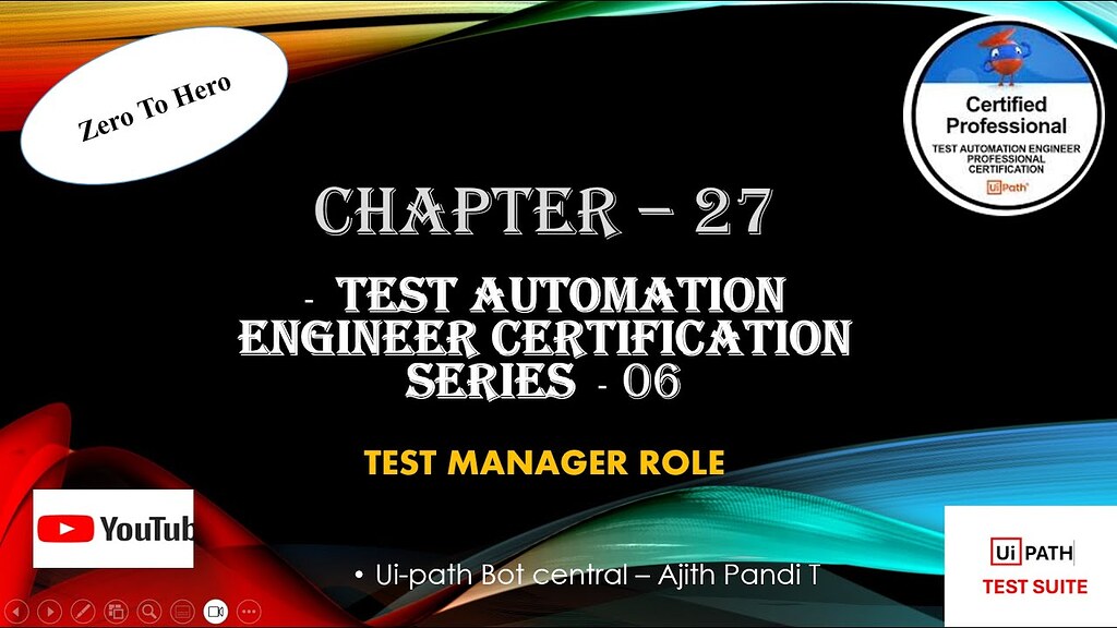 🎯 Ui-path Test Automation Engineer Exam Preparation | Chapter 27 :🚀 ...
