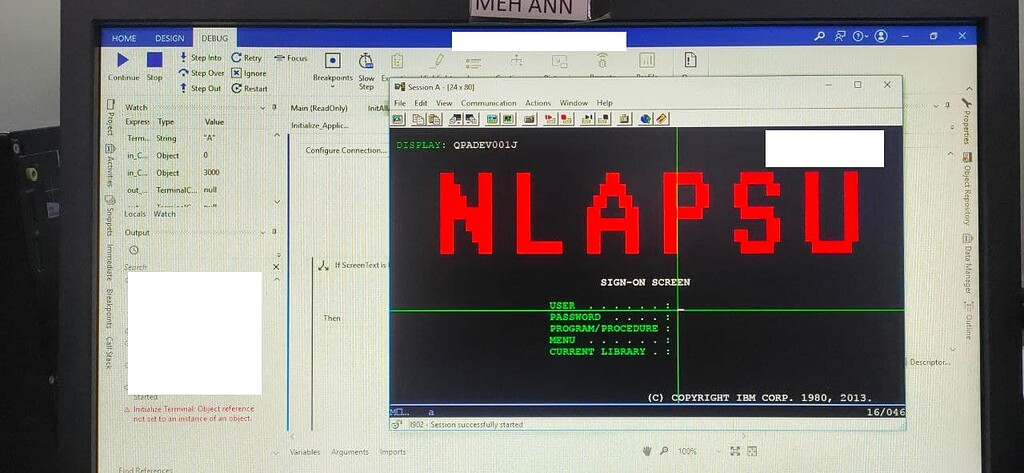 Terminal Session - Object Reference not set for an instance of an object - Studio - UiPath ...