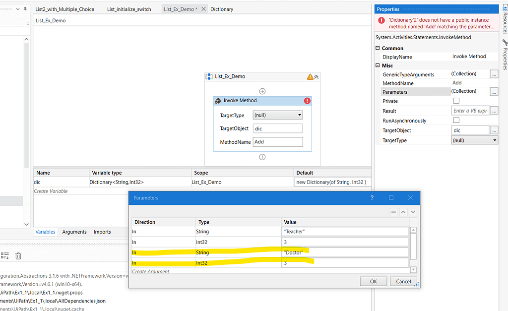 Can We Add More Than One Key value Pair To Dictionary Using Invoke Method Studio UiPath 