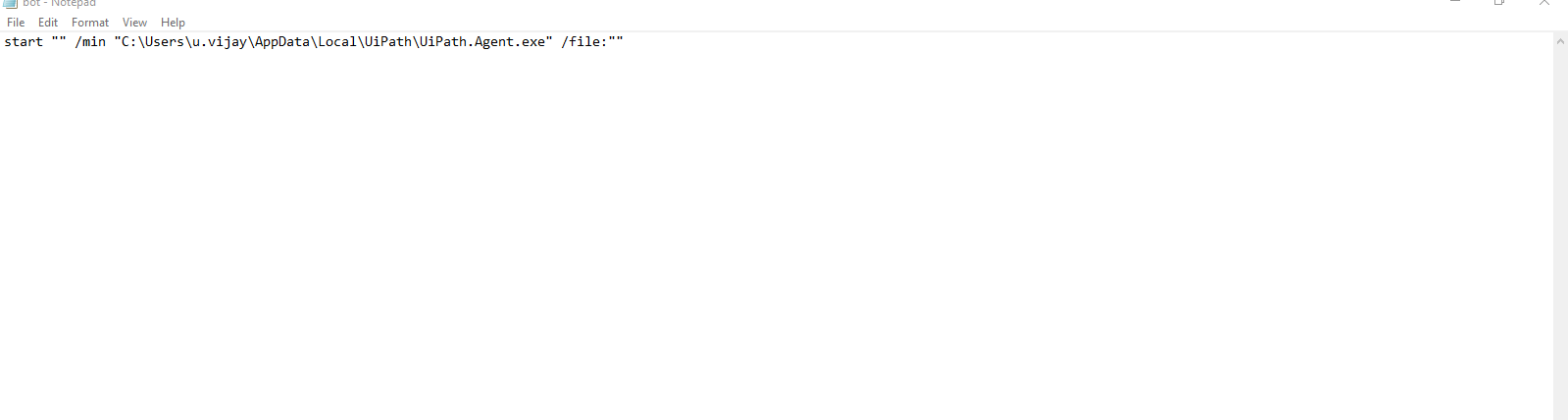 Running The Bot Through Batch File Old Bot Xaml Executing Although Giving Another Workflow