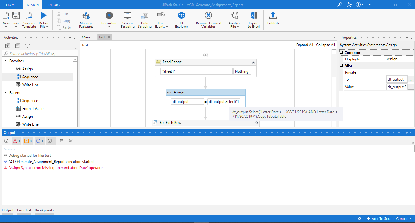 Filter Datatable using range date x to y - Help - UiPath Community Forum