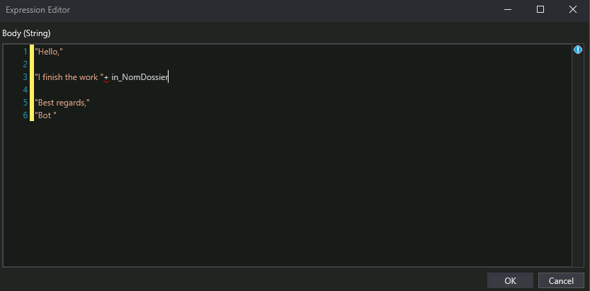 Experssion Editor add variable in multiple line - Forum - UiPath ...