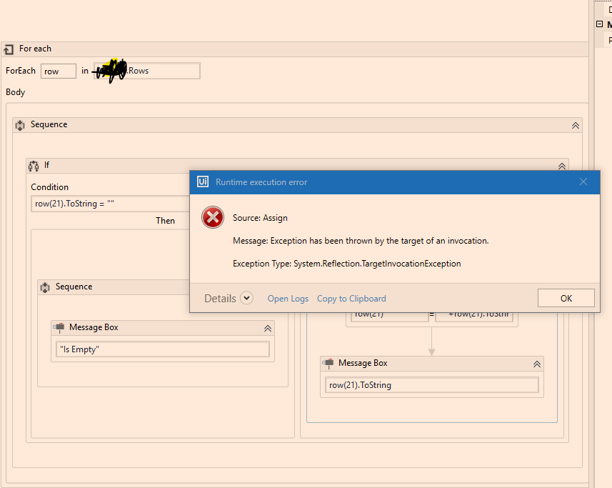 Target Invocation Exception - Help - UiPath Community Forum