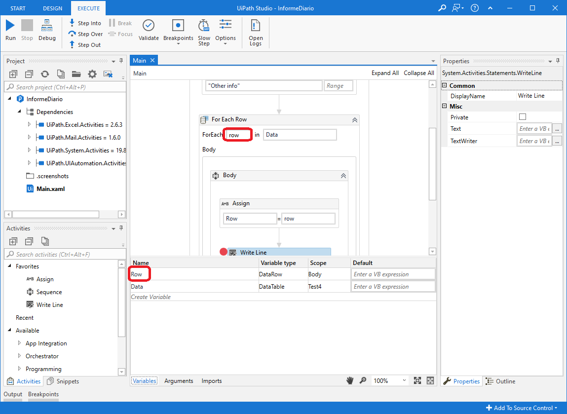 Solved For Each Row Results In Null Data From Excel Help Uipath