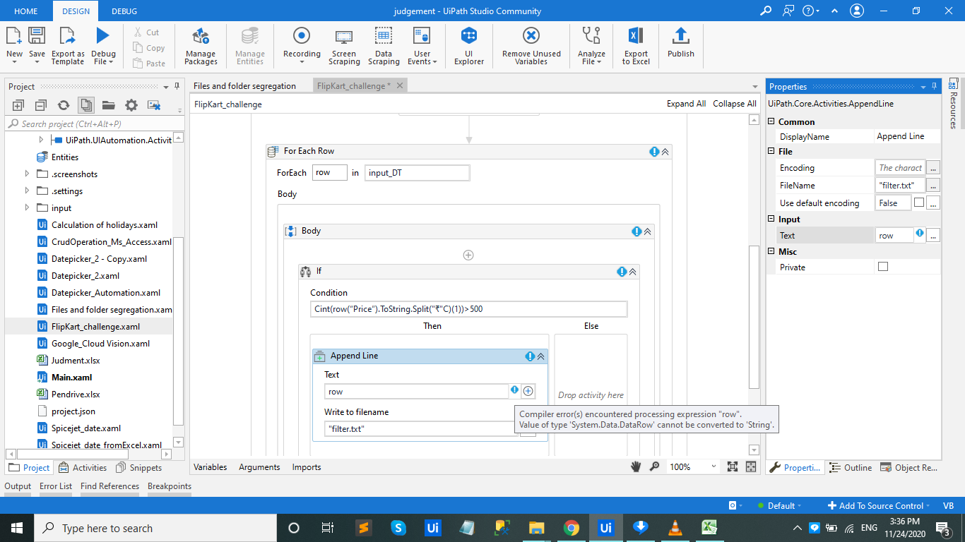 Filter Datatable Issue To Write In Text File Help Uipath Community Forum
