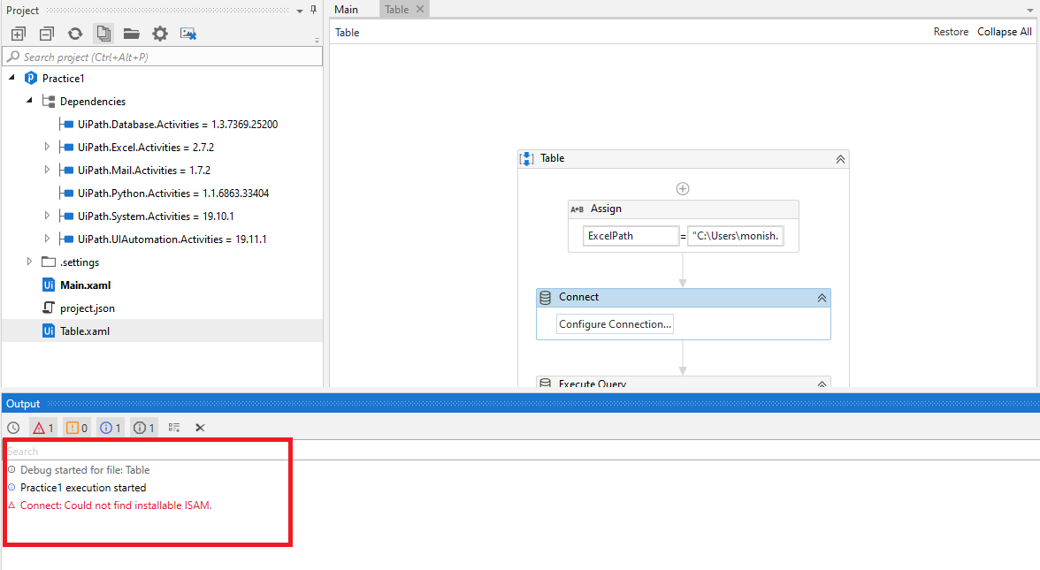 Excel As Database Throws Error Studio UiPath Community Forum