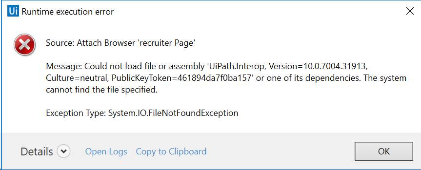 Error in UIPath - Help - UiPath Community Forum