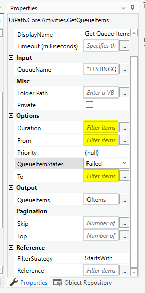 Filter Queue Items - Activities - UiPath Community Forum