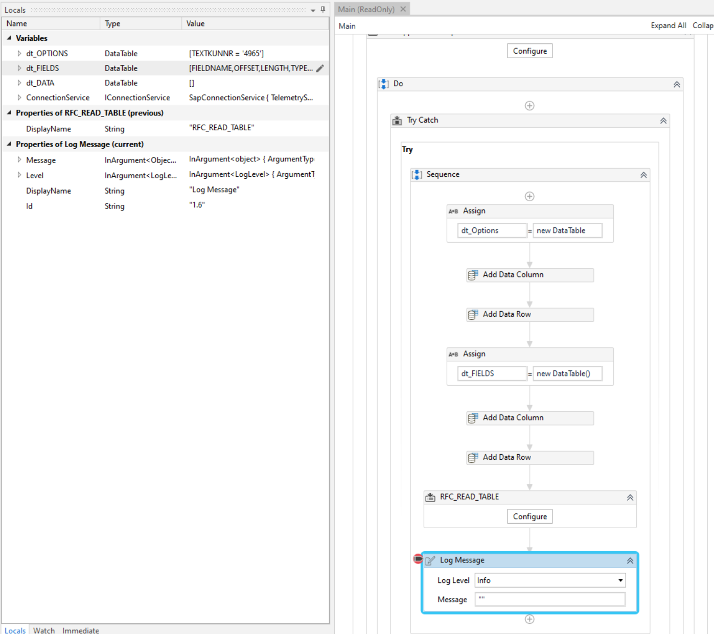 PROBLEM WITH BAPI RFC_READ_TABLE - Studio - UiPath Community Forum