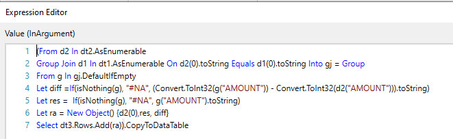 Comparison Of Two Tables Using Linq Something Else Uipath Community Forum