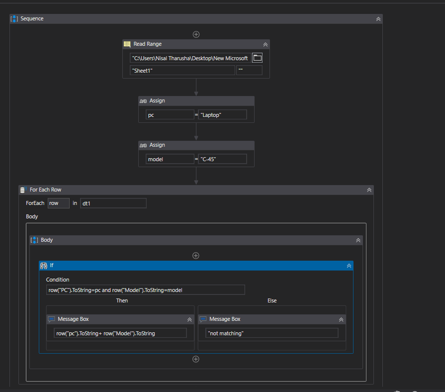 How To Check Two Column Value Is Equal Or Not Studio UiPath