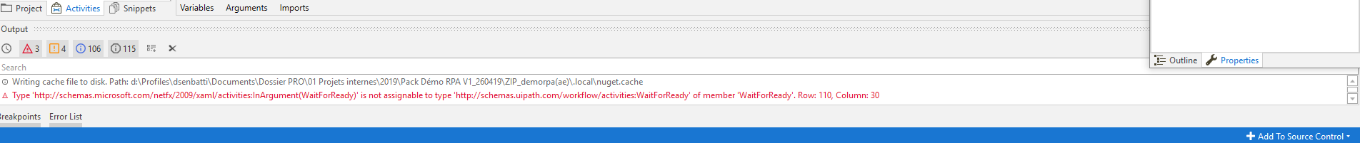 Type is not assignable to type - Help - UiPath Community Forum