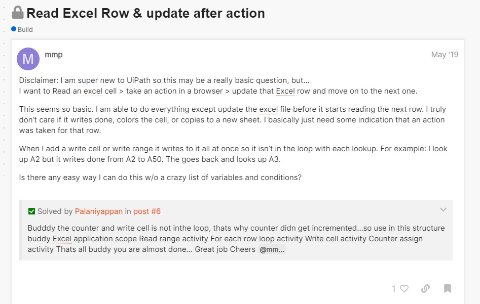 Read Excel Row And Update After Action Studio UiPath Community Forum