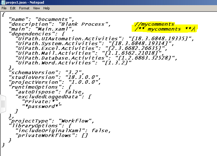 How To Add Comment In JSON File Help UiPath Community Forum