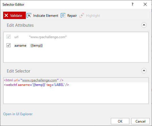 Validate Of Dynamic Selector Is Incorrect Help Uipath Community Forum