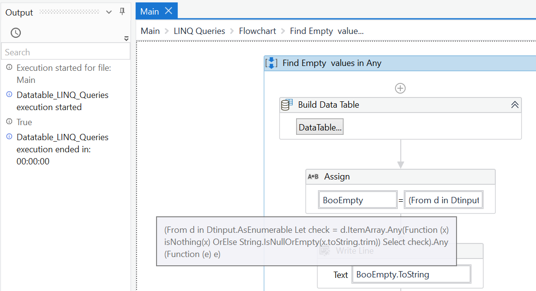 Check For Empty Cell In Build Data Table Output Activities UiPath 