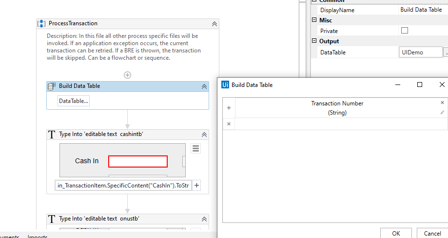 In Process transaction state of RE framework, i want to write the ...