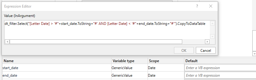 Filter Datatable using range date x to y - Help - UiPath Community Forum