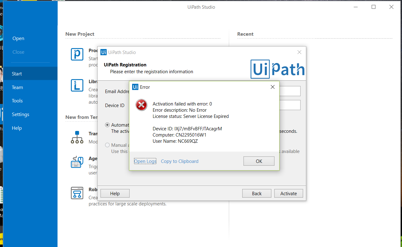 Why my license of UI community edition has expired - Help - UiPath ...