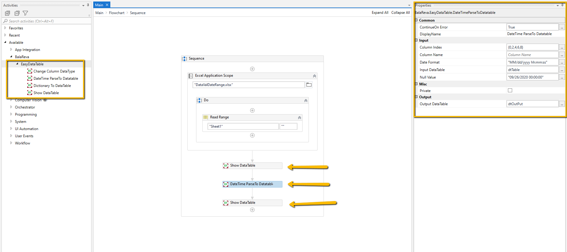Convert Datatable Strings Column To Datetime Studio UiPath 