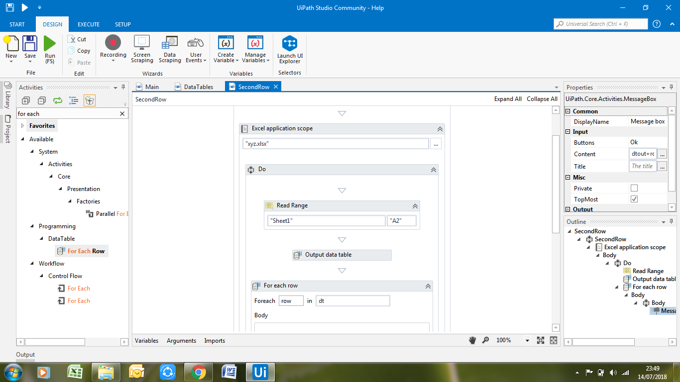 How To Make A Specific Row In A Datatable As Header Help UiPath