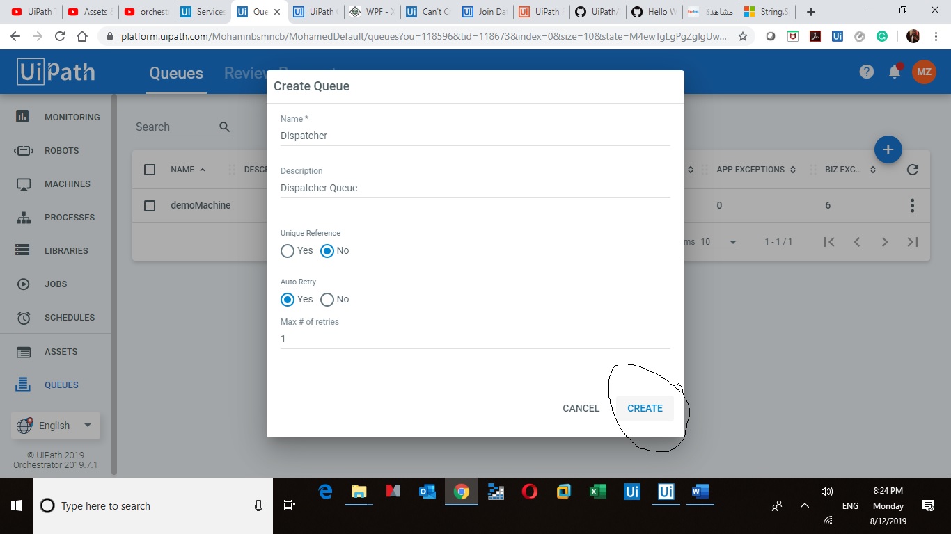 Can't Create a new Queue Item - Academy Feedback - UiPath Community Forum