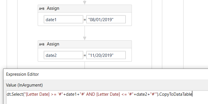 Filter Datatable using range date x to y - Help - UiPath Community Forum