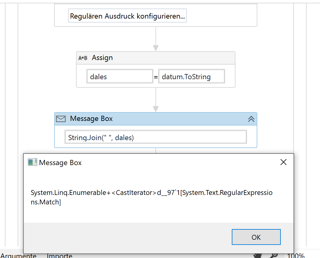 Issues to display regex in a message box - Help - UiPath Community Forum