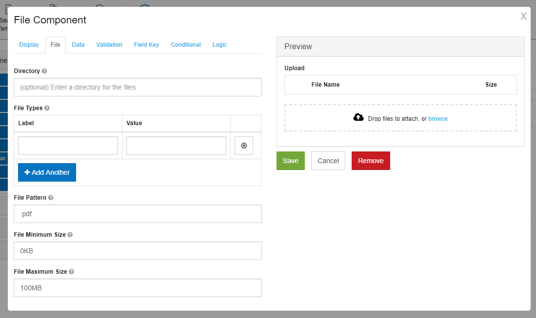 Upload File Form Allow Only Specific Patterns Action Center 